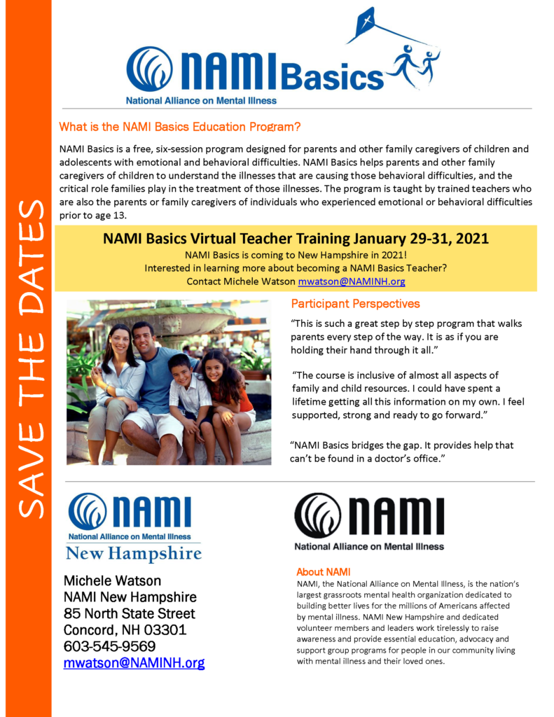NAMI Basics Virtual Teacher Training - NAMI New Hampshire