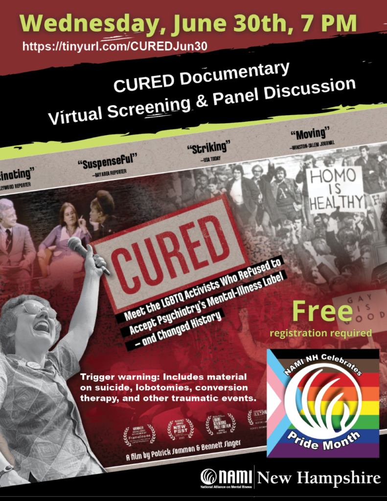 CURED Documentary Virtual Screening & Panel Discussion - NAMI New Hampshire
