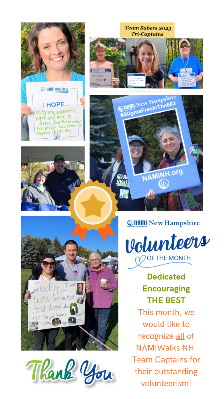 August's Volunteers of the Month - NAMI New Hampshire